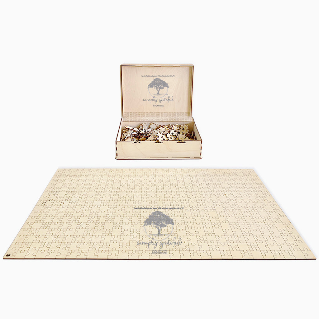 Custom 500 Piece Wooden Puzzle – Simply Grateful