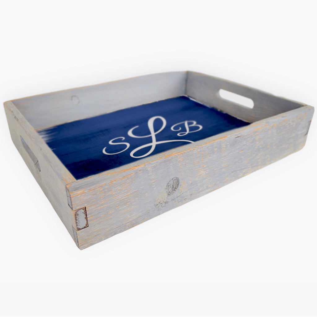 Custom Monogram Wooden Serving Tray – Simply Grateful