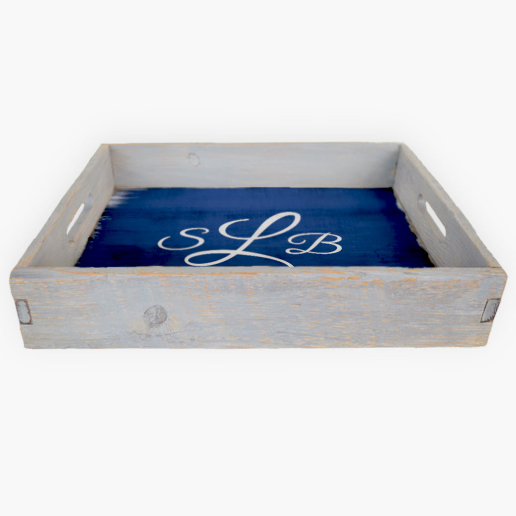 Custom Monogram Wooden Serving Tray – Simply Grateful