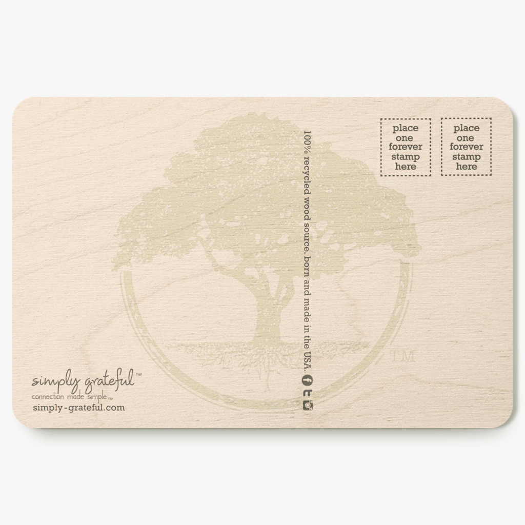 Prairie Home Wooden Postcard – Simply Grateful